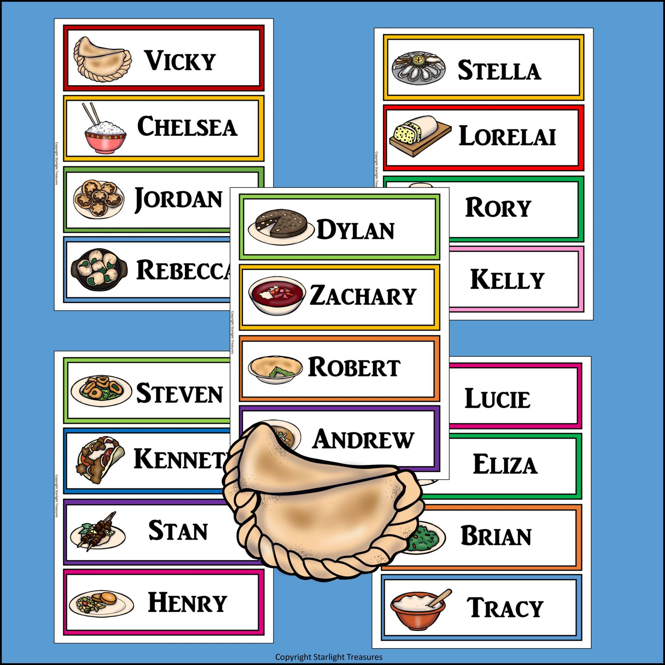 Exotic Foods Desk Name Tags - Editable | Made By Teachers