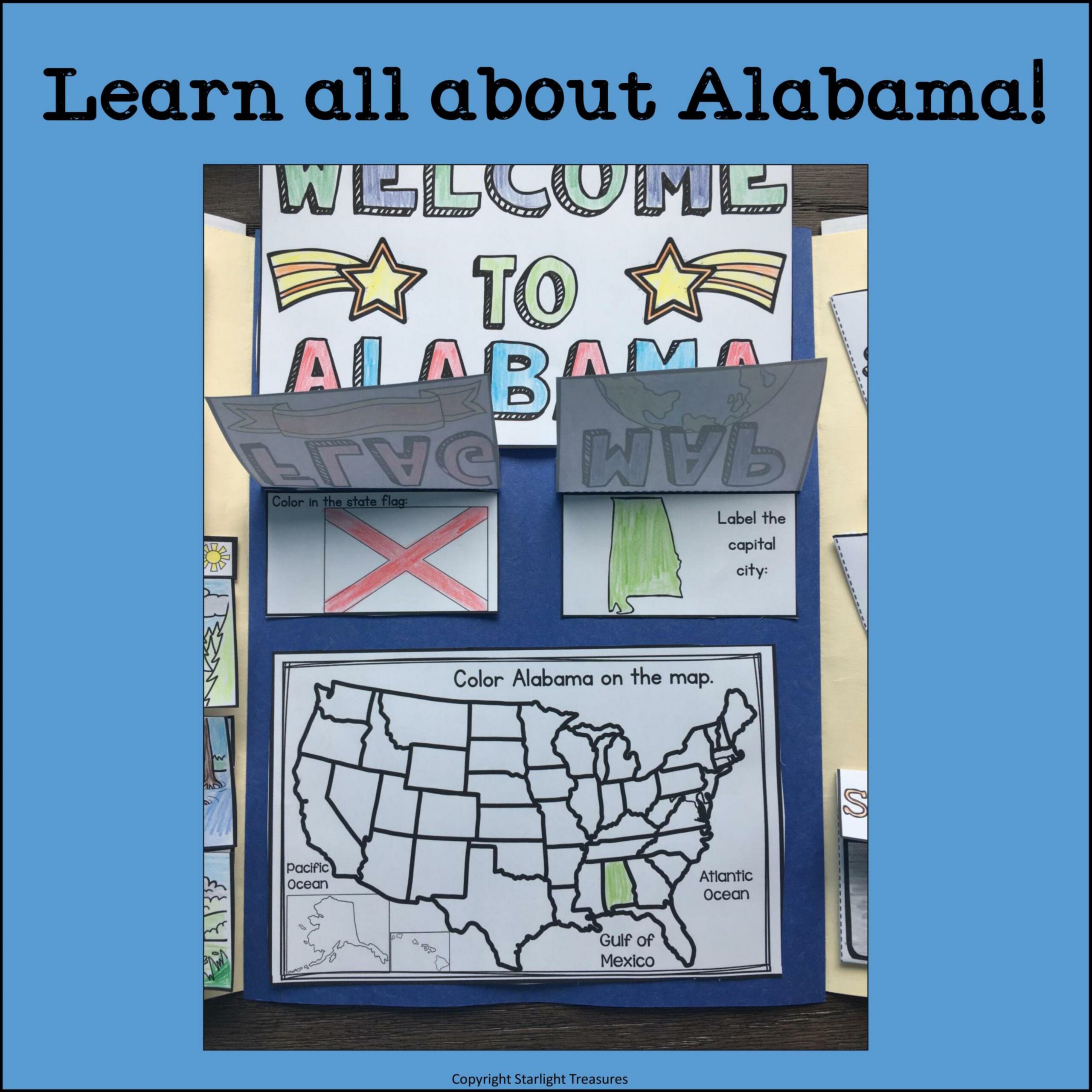 Alabama Lapbook for Early Learners - A State Study | Made By Teachers