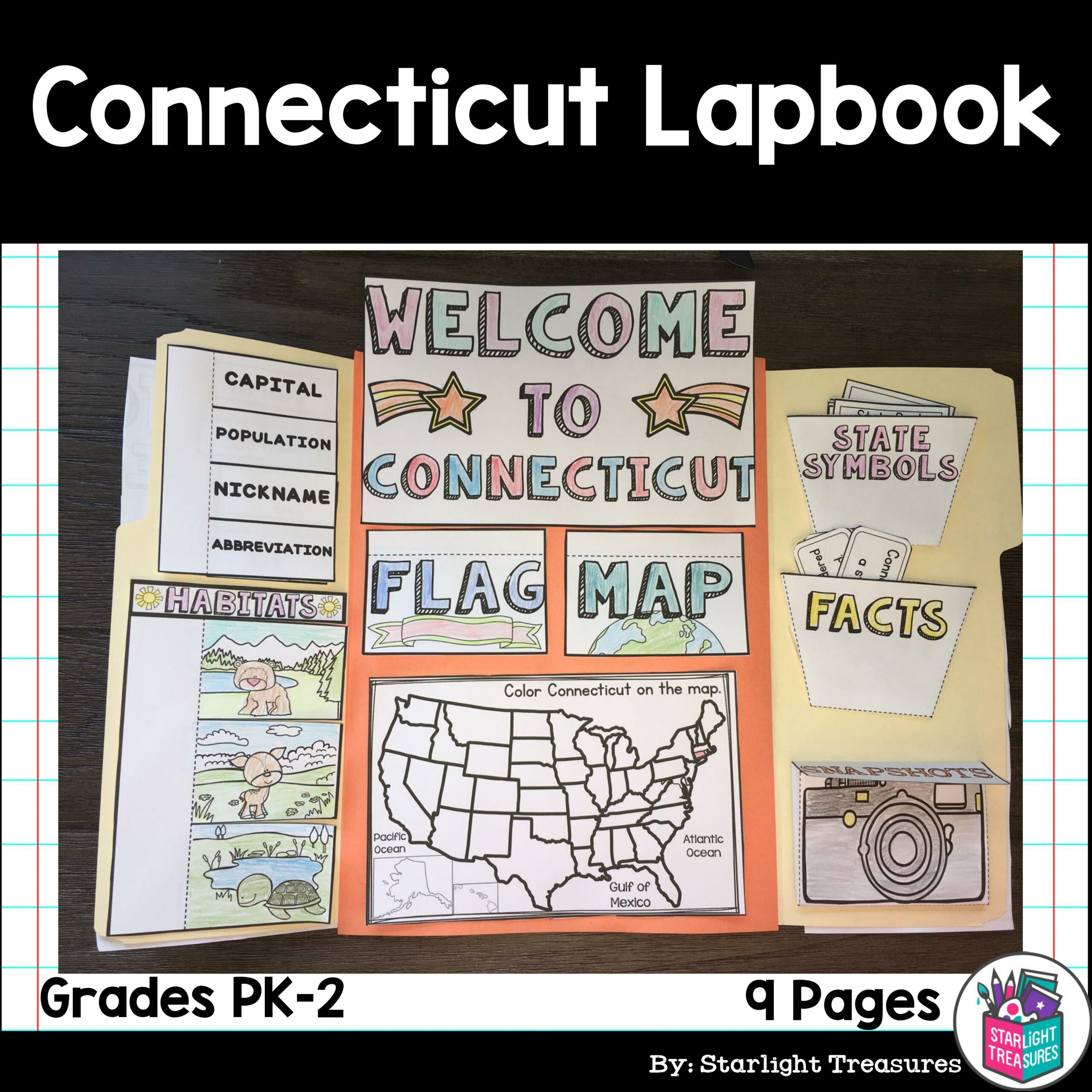 Connecticut Lapbook for Early Learners - A State Study | Made By Teachers