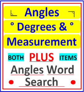 Angles Degrees and Measurement Worksheets PLUS Angles Word Search ...