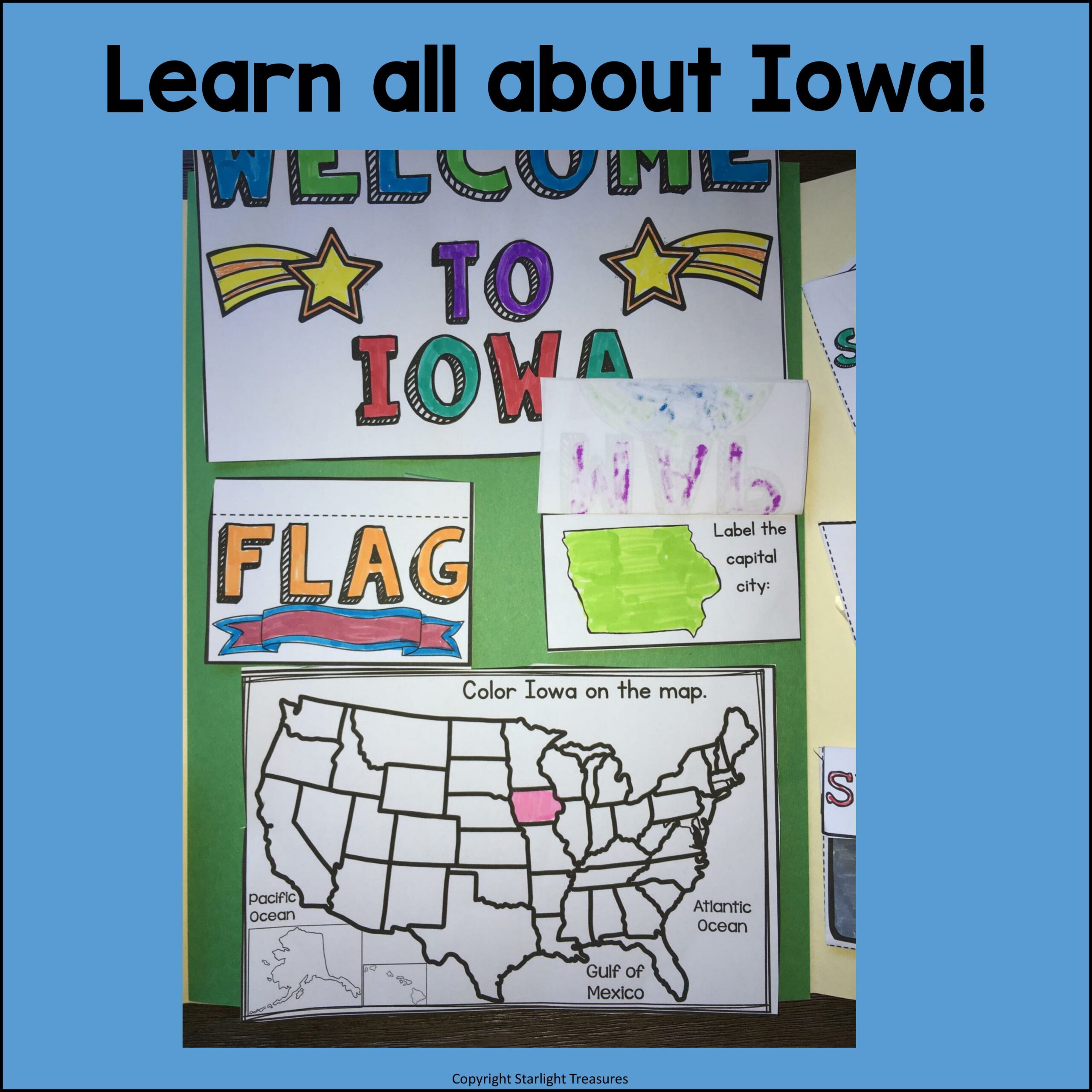 Iowa Lapbook for Early Learners - A State Study | Made By Teachers