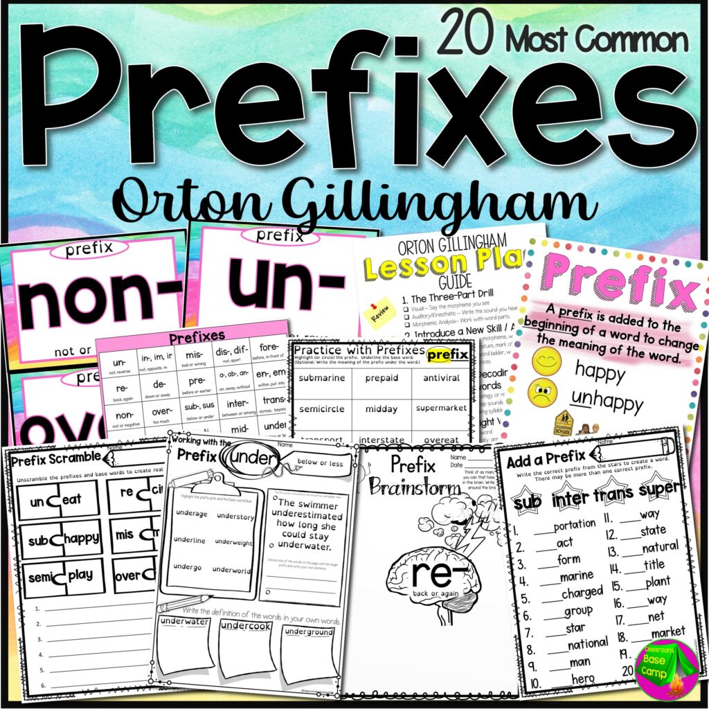 Prefixes - Orton Gillingham Morphology | Made By Teachers