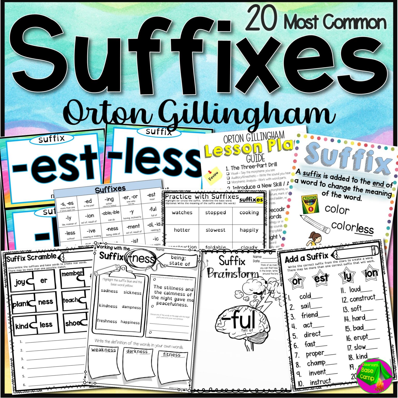 Suffixes - Orton Gillingham Morphology | Made By Teachers