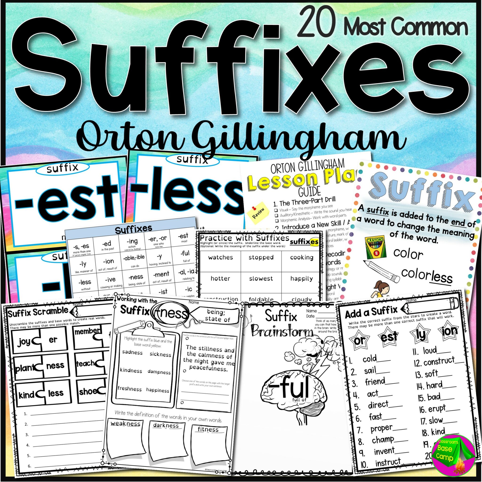 Suffixes - Orton Gillingham Morphology | Made By Teachers