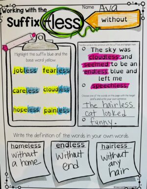 Suffixes - Orton Gillingham Morphology | Made By Teachers