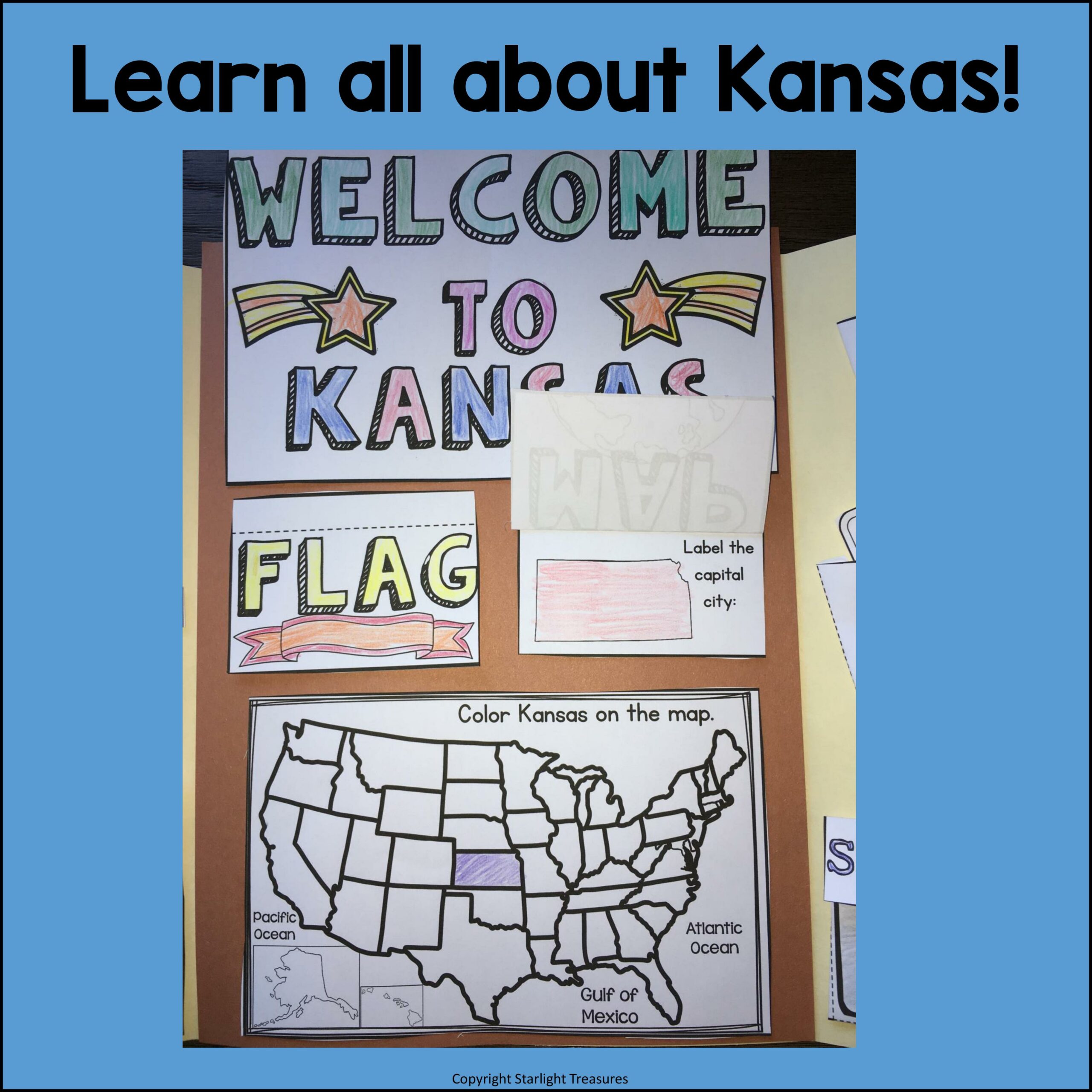 Kansas Lapbook for Early Learners - A State Study | Made By Teachers