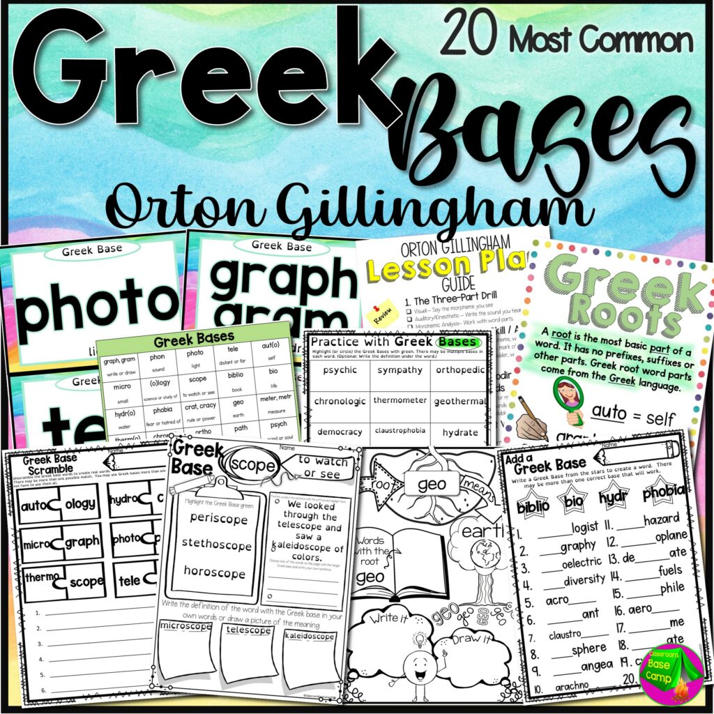 Greek Roots - Greek Bases Orton Gillingham | Made By Teachers