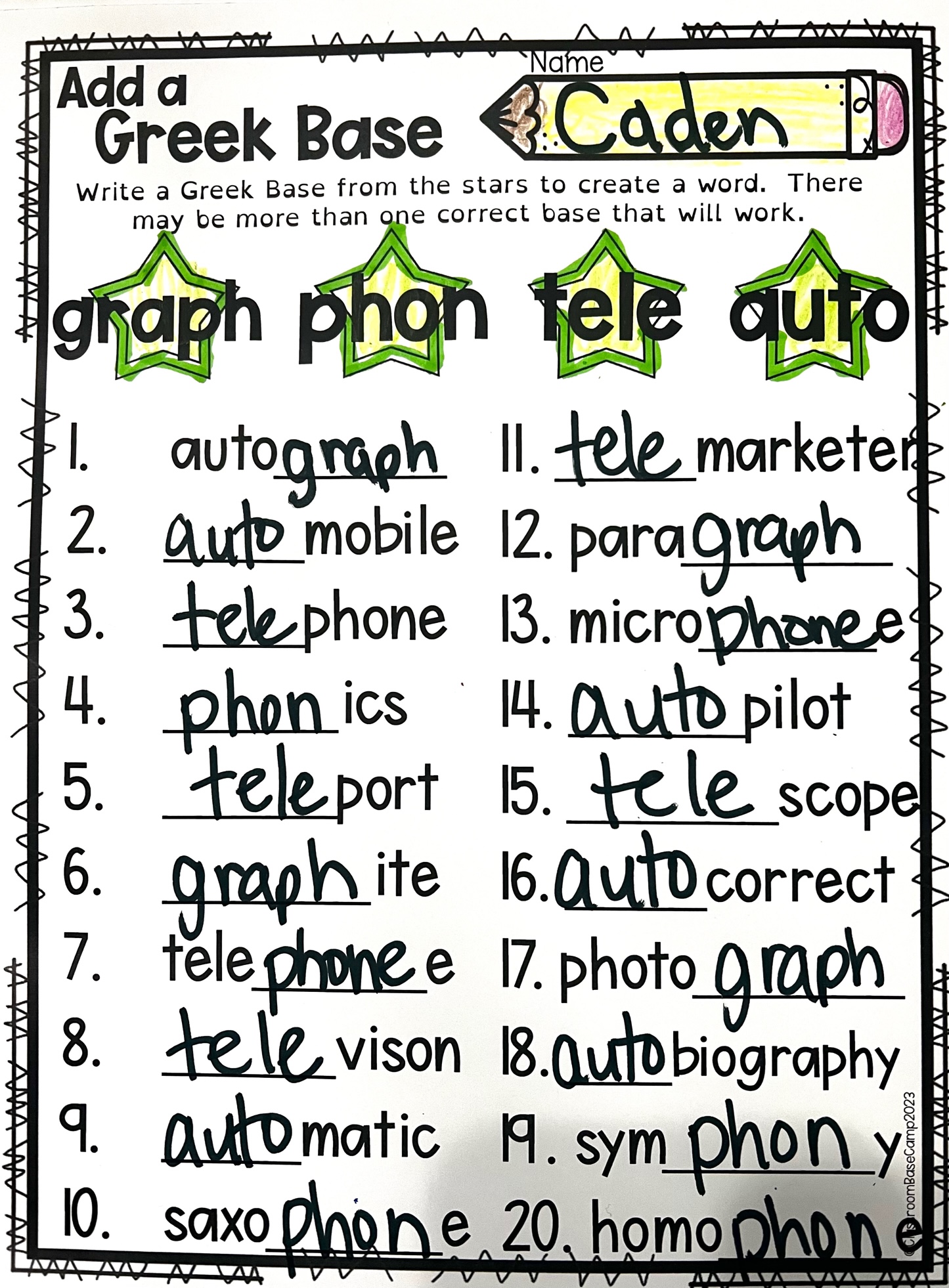 Greek Roots - Greek Bases Orton Gillingham | Made By Teachers