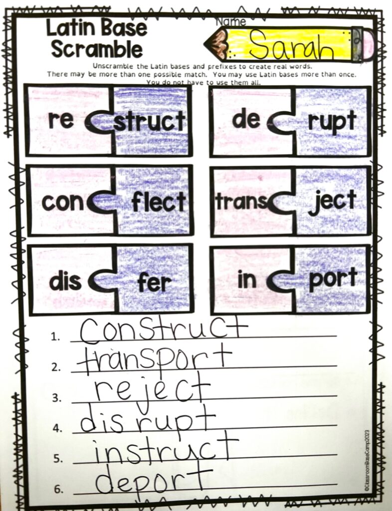 Latin Roots - Latin Bases Orton Gillingham | Made By Teachers