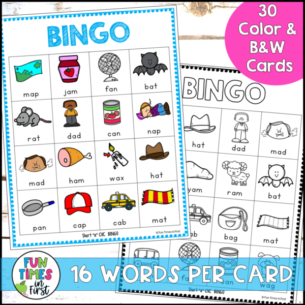 CVC Bingo Games | CVC Short A Words | No Prep Phonics Games | Made By ...