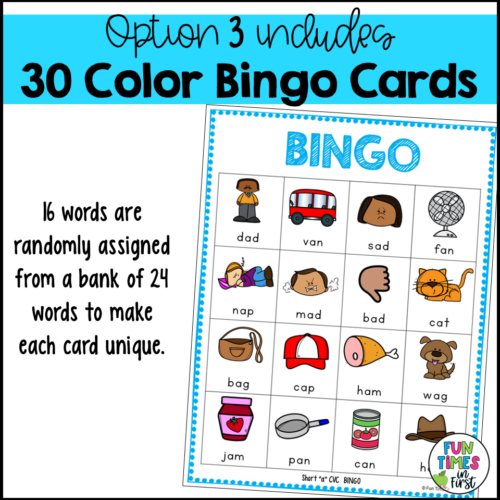 CVC Bingo Games | CVC Short A Words | No Prep Phonics Games | Made By ...