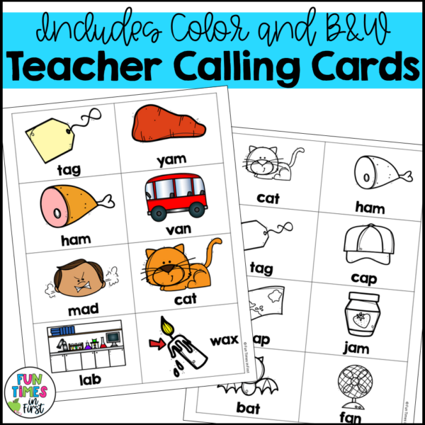 CVC Bingo Games | CVC Short A Words | No Prep Phonics Games | Made By ...