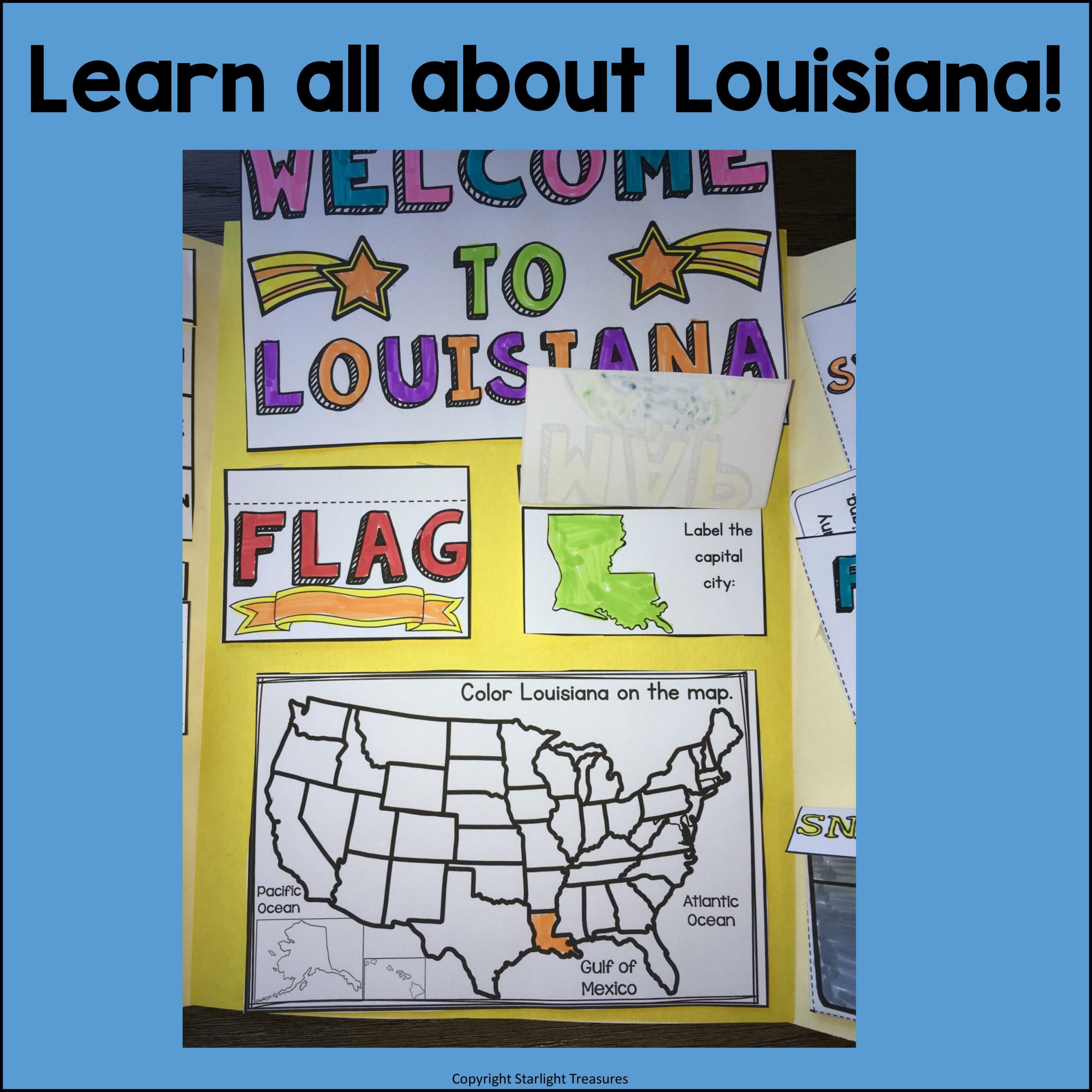 Louisiana Lapbook for Early Learners - A State Study | Made By Teachers