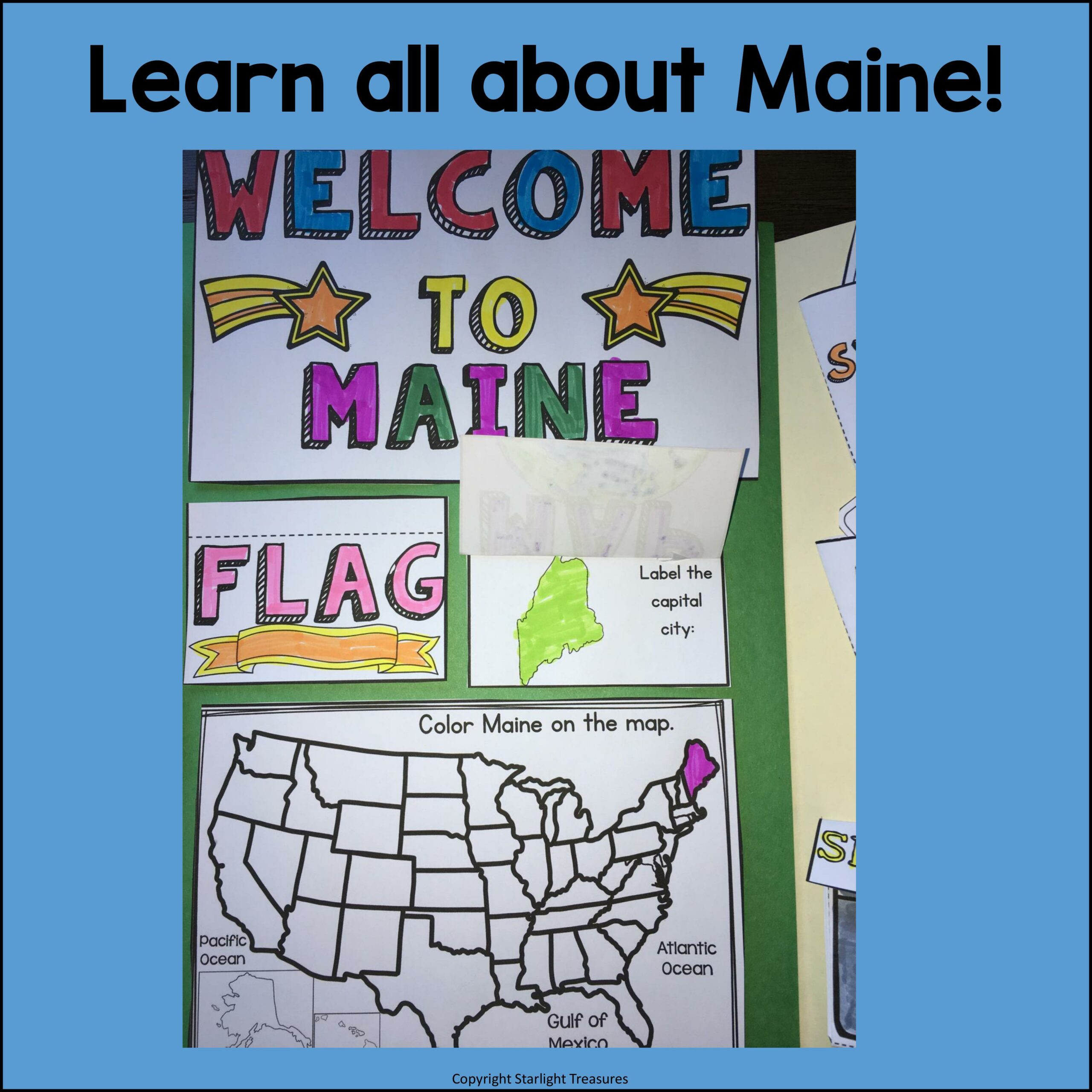 Maine Lapbook for Early Learners - A State Study | Made By Teachers
