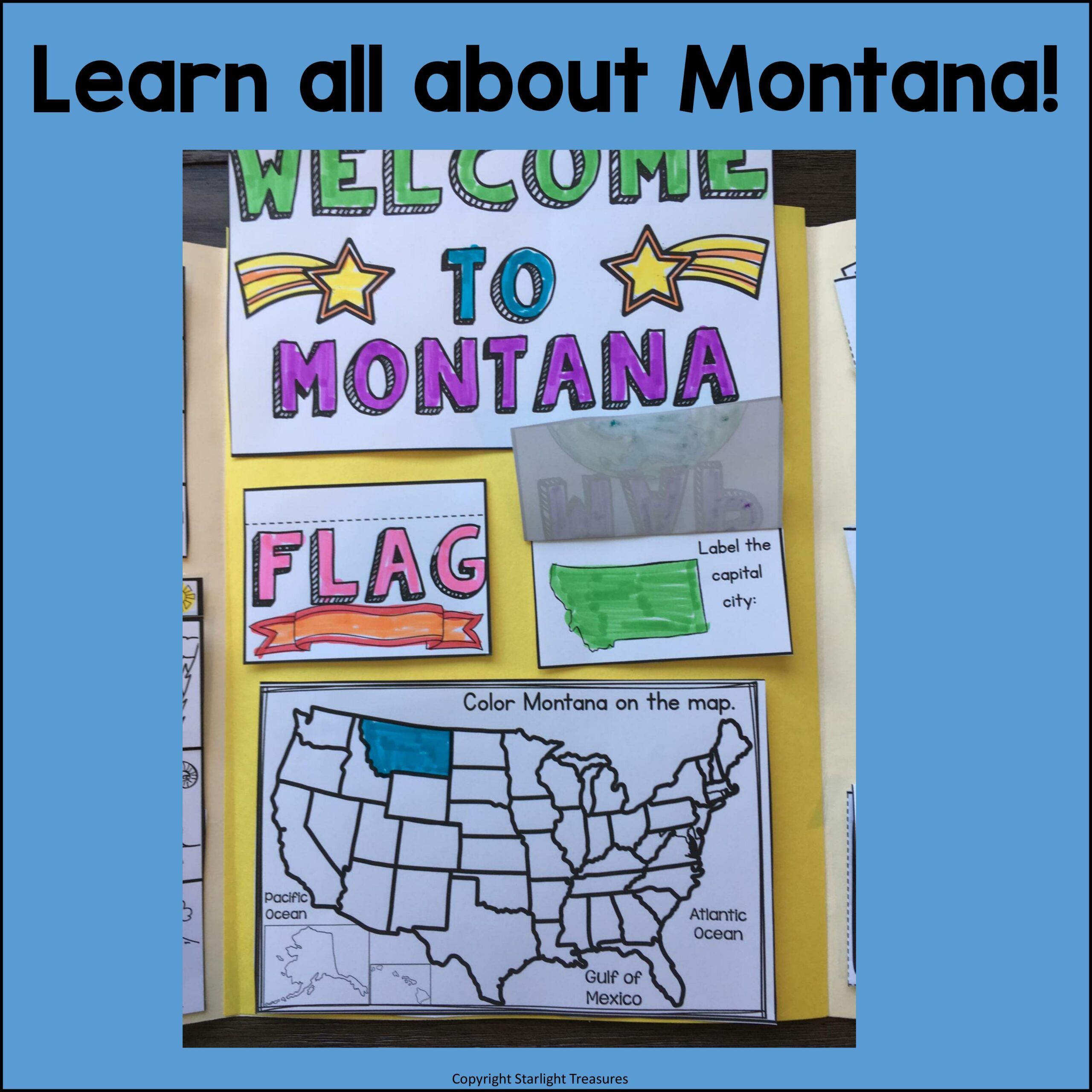 Montana Lapbook for Early Learners - A State Study | Made By Teachers