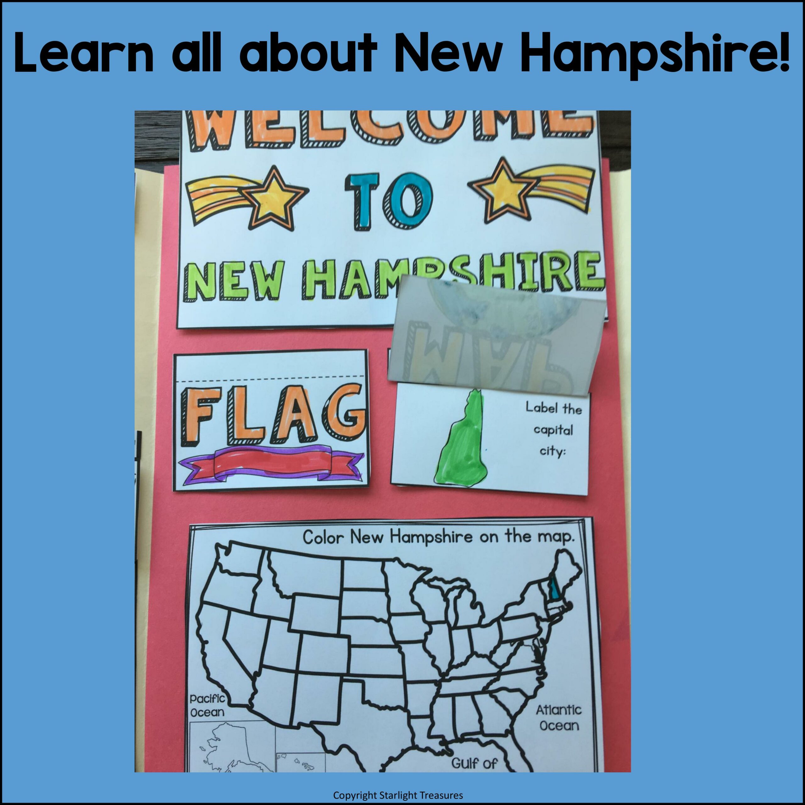 New Hampshire Lapbook for Early Learners - A State Study | Made By Teachers