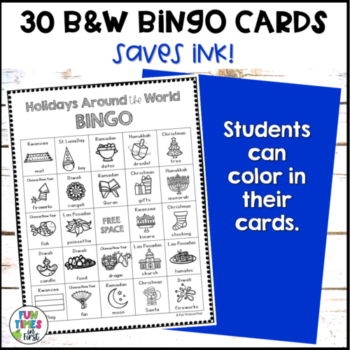 Holidays Around the World Bingo Game | Made By Teachers