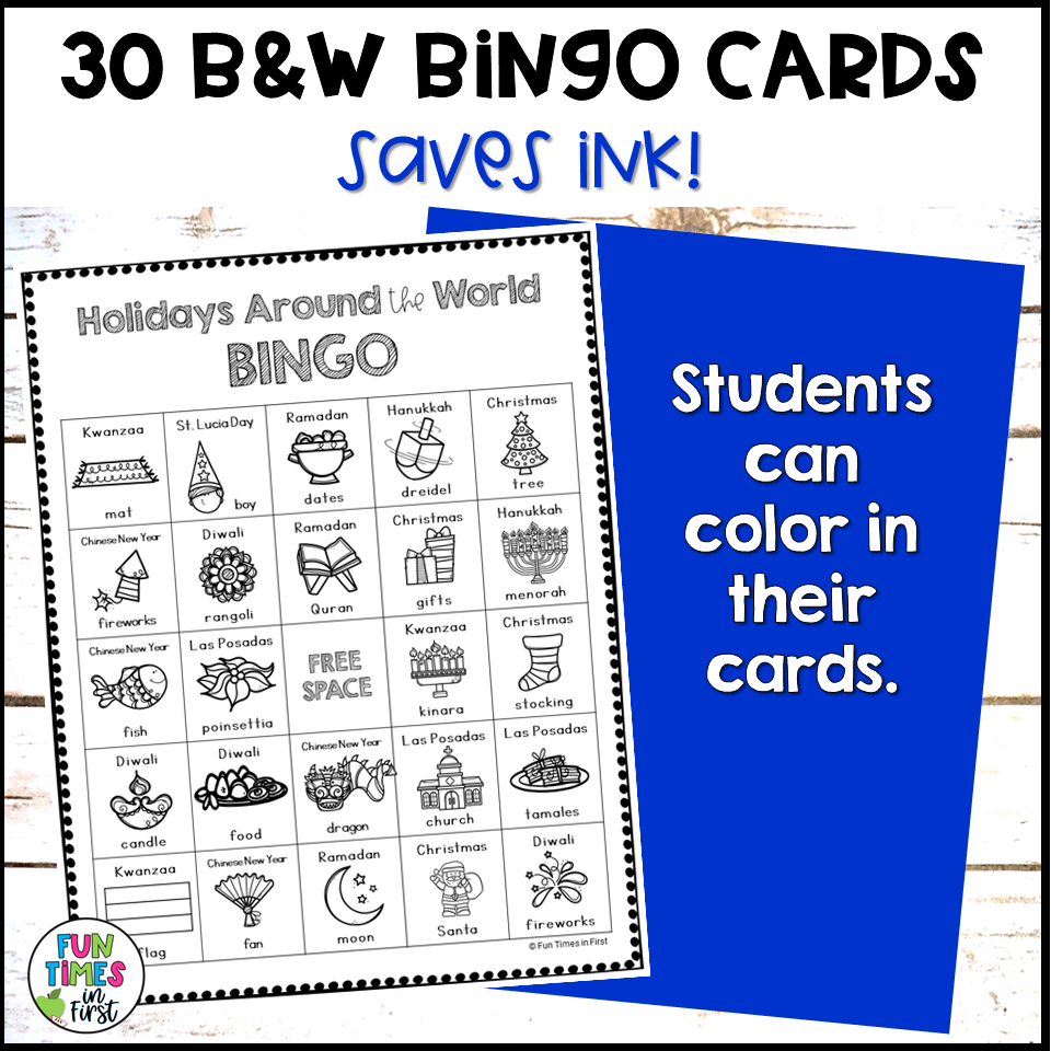 Holidays Around the World Bingo Game | Made By Teachers