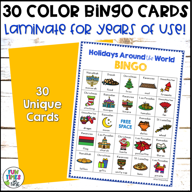 Holidays Around the World Bingo Game | Made By Teachers