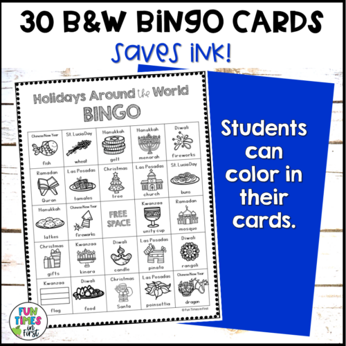 Holidays Around the World Bingo Game | Made By Teachers