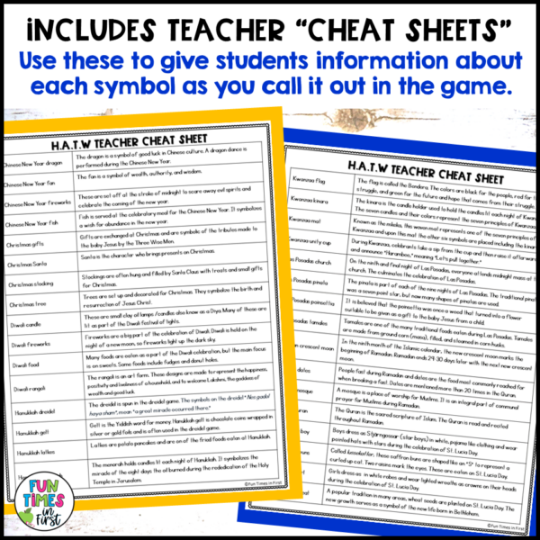 Holidays Around the World Bingo Game | Made By Teachers