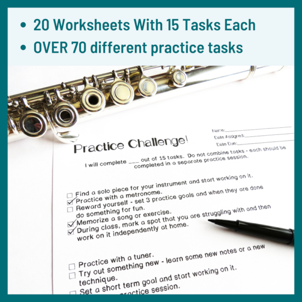 Music Practice Challenge Logs | Practice Logs for Band | Made By Teachers