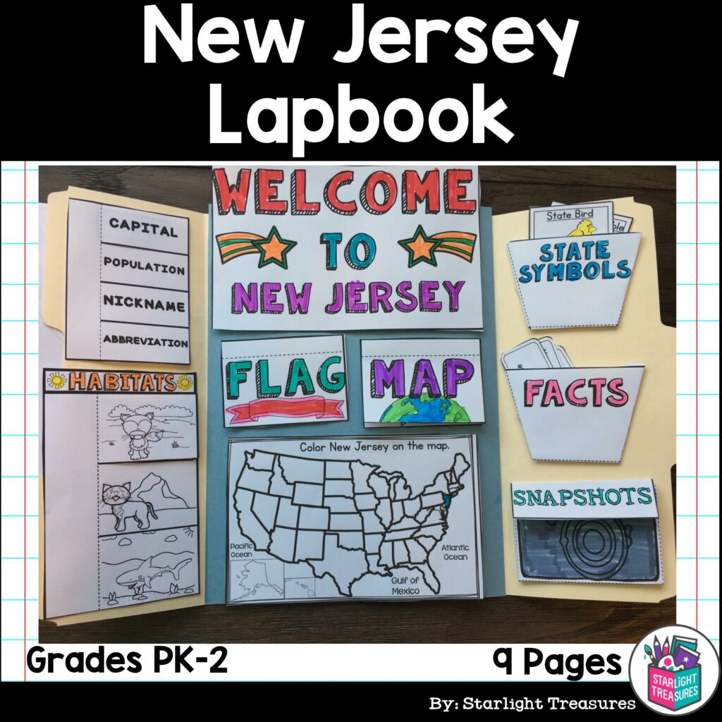 New Jersey Lapbook for Early Learners - A State Study | Made By Teachers