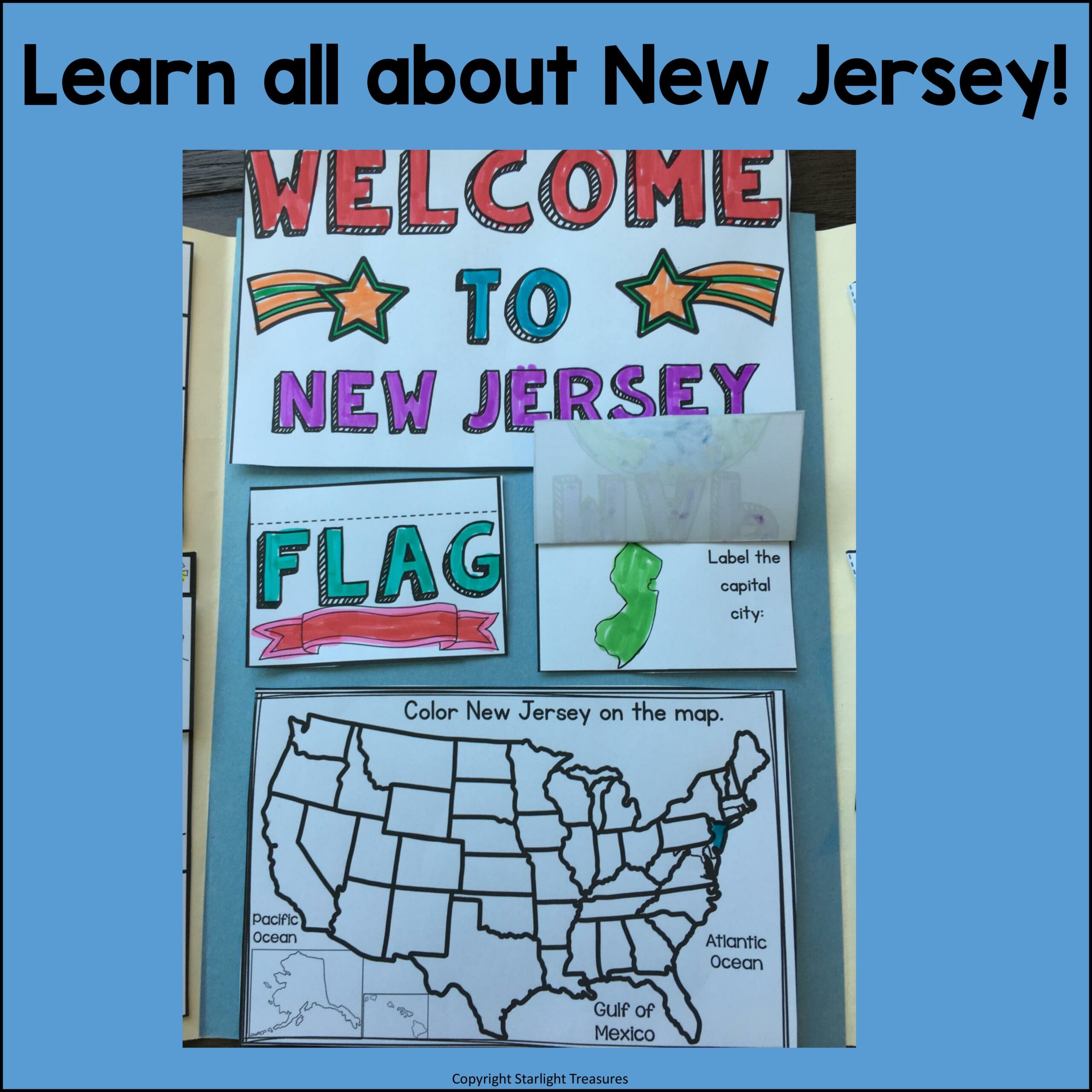 New Jersey Lapbook for Early Learners - A State Study | Made By Teachers