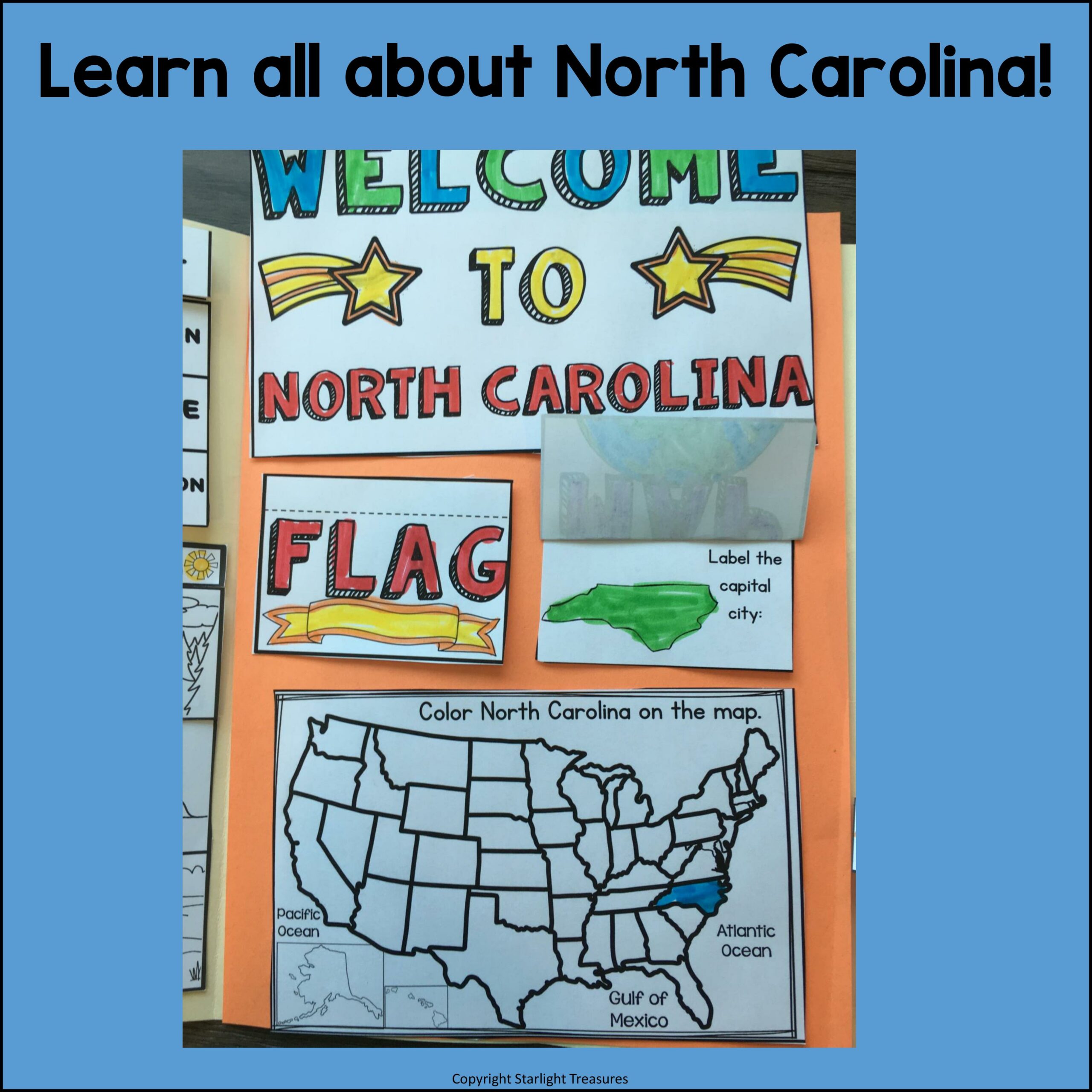 North Carolina Lapbook for Early Learners - A State Study | Made By ...