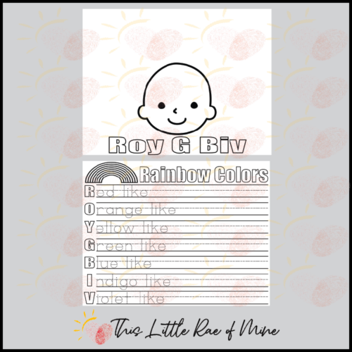 Roy G Biv - Rainbow - St Patrick's Day Printable - handprint Art - DIY ...