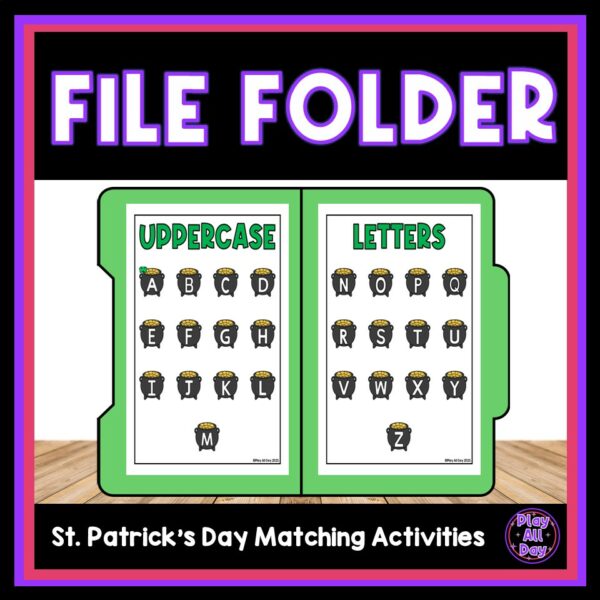 St. Patrick’s Day File Folder Activities | Alphabet Numbers Shapes ...