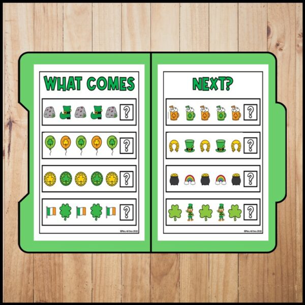 St. Patrick’s Day File Folder Activities | Alphabet Numbers Shapes ...