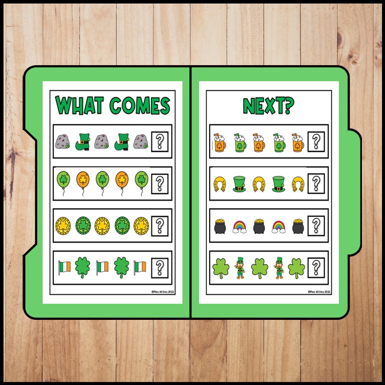 St. Patrick’s Day File Folder Activities | Alphabet Numbers Shapes ...