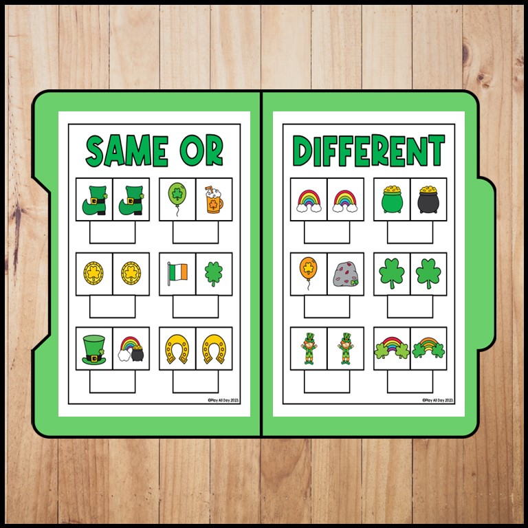 St. Patrick’s Day File Folder Activities | Alphabet Numbers Shapes ...
