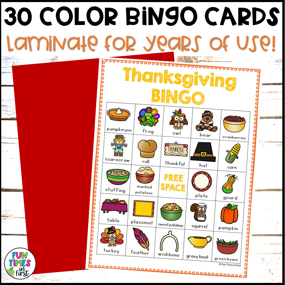 Thanksgiving Bingo Game | Thanksgiving Activity | Made By Teachers