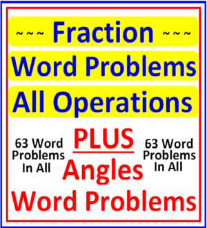Fraction Word Problems All Operations PLUS Angles Word Problems | Made ...