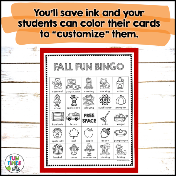 Fall Bingo Game | Fall Activity | Made By Teachers