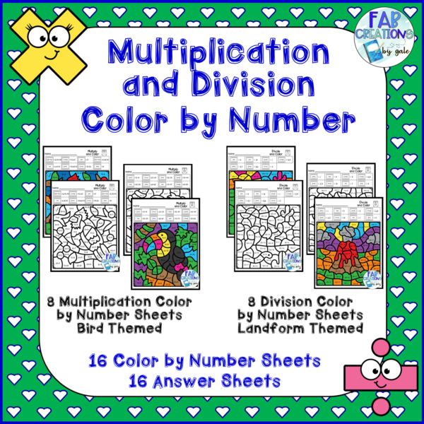 Color by Number for Multiplication and Division | Made By Teachers