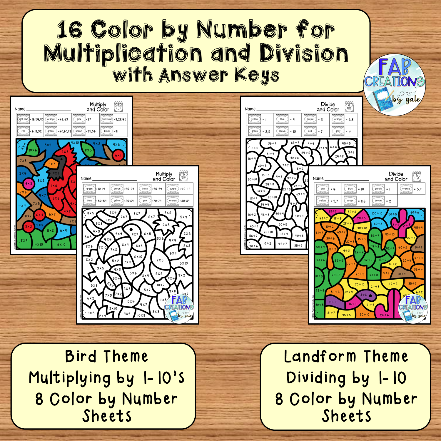 Color by Number for Multiplication and Division | Made By Teachers