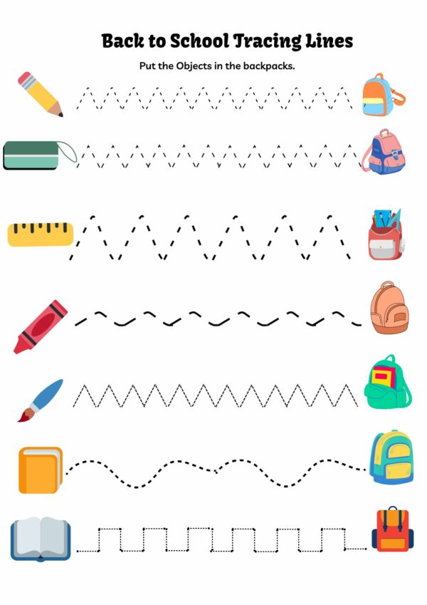 free Back to School tracing | Made By Teachers