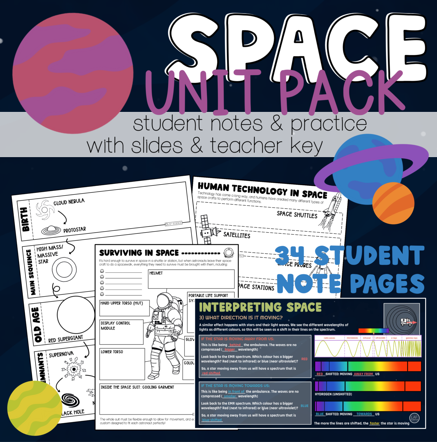 Space Unit Pack (Alberta Science 9 Curriculum) | Made By Teachers