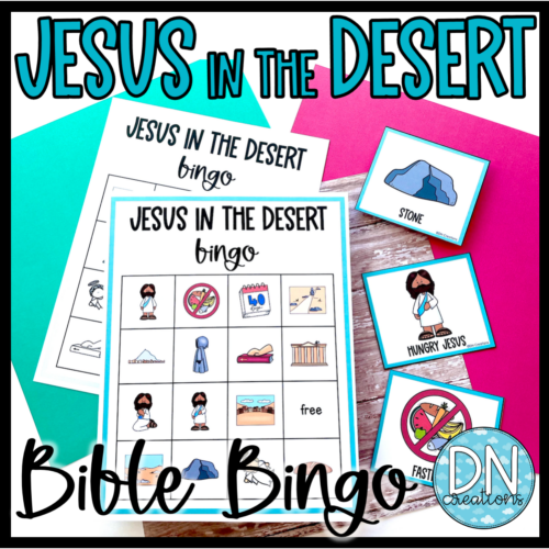 Bible Bingo Jesus Tempted in the Desert l Jesus in the Wilderness Bible ...