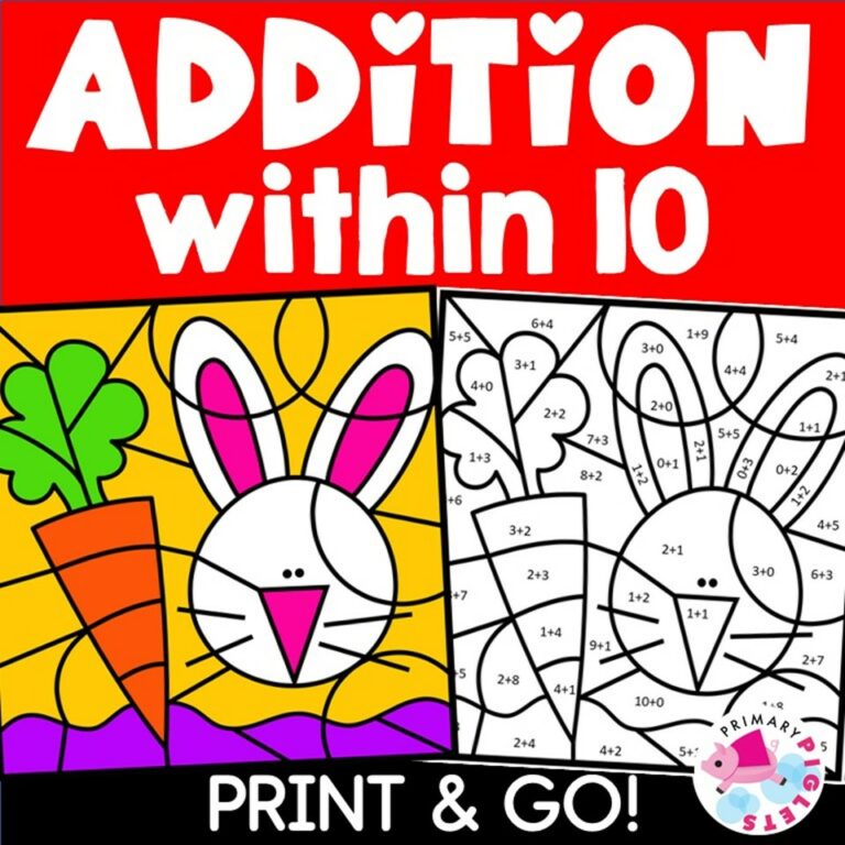 BACK TO SCHOOL COLOR BY NUMBER SUBTRACTION TO 10 | Made By Teachers