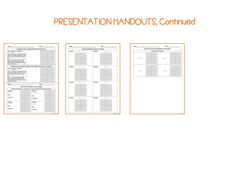 Graphing Lines and Linear Inequalities - Algebra Guided Note-Taking ...