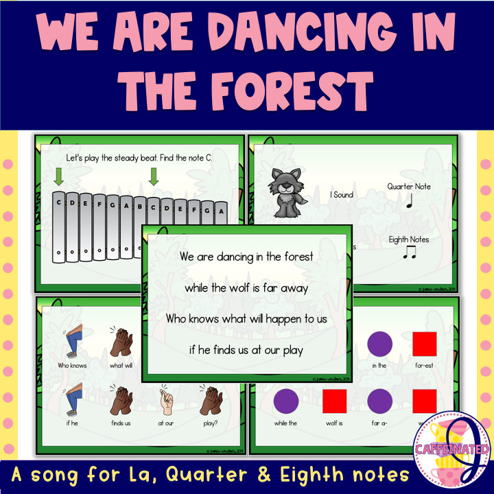 We Are Dancing in the Forest - Song for Quarter & Eighth Notes & La (So ...