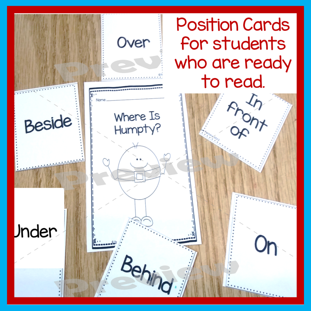 Positional Words Activities With Humpty Dumpty - Position Words PK ...