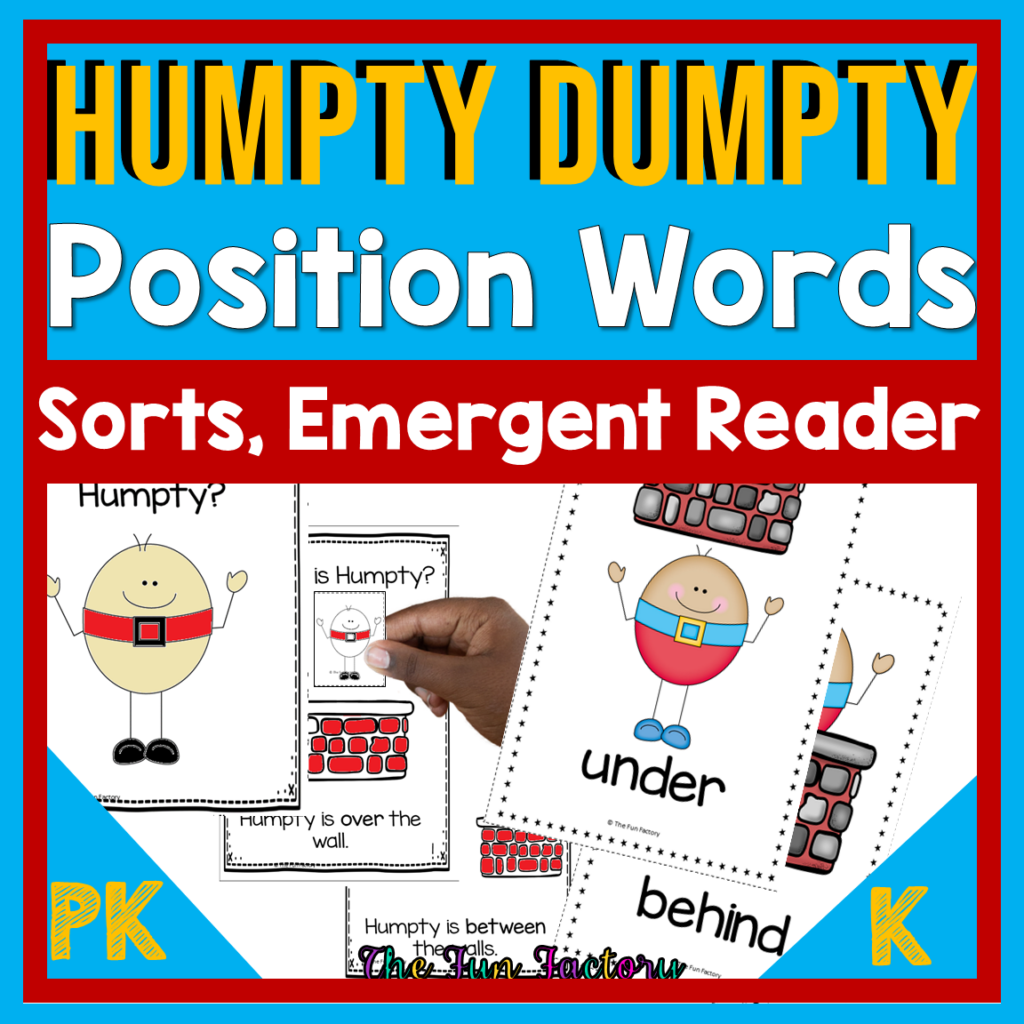 Positional Words Activities With Humpty Dumpty - Position Words PK ...
