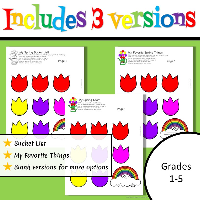 Seasonal Bucket List Craft Bundle! #1 | Made By Teachers