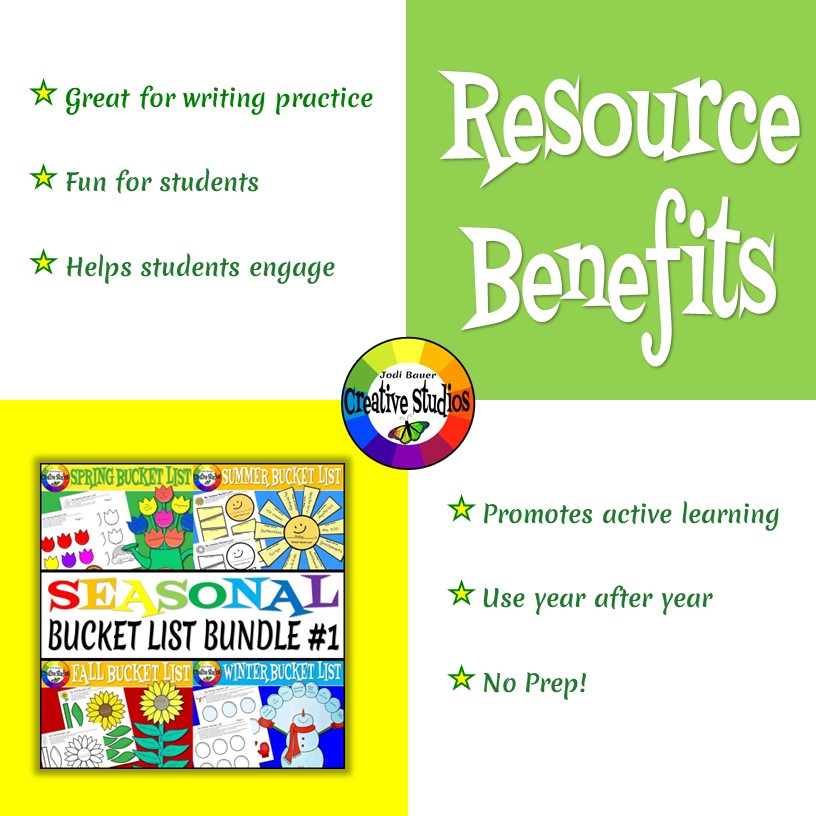 Seasonal Bucket List Craft Bundle! #1 | Made By Teachers