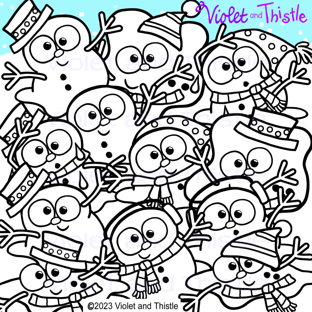 Snowman Clipart Melting Snowmen Clip Art Frosty Sneezy Fun Cute Happy ...